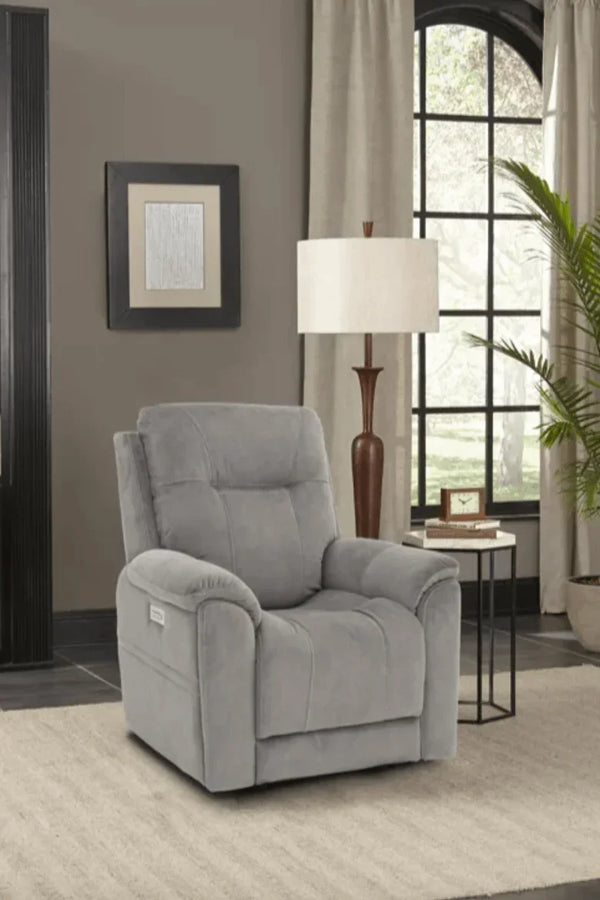 Triple Power Recliner - Arula Elephant by Warehouse M — Vermont SuperStore